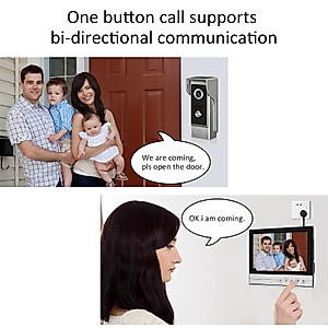 9inch Wired Video Intercom System with Camera and Monitor Doorbell,Doorbell Camera with Monitor Supports Unlocking,Monitoring,Dual-Way Intercom for Villa Home Office Apartment