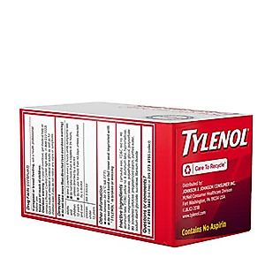 Tylenol Extra Strength Coated Tablets, Acetaminophen Adult Pain Relief & Fever Reducer, 100 ct