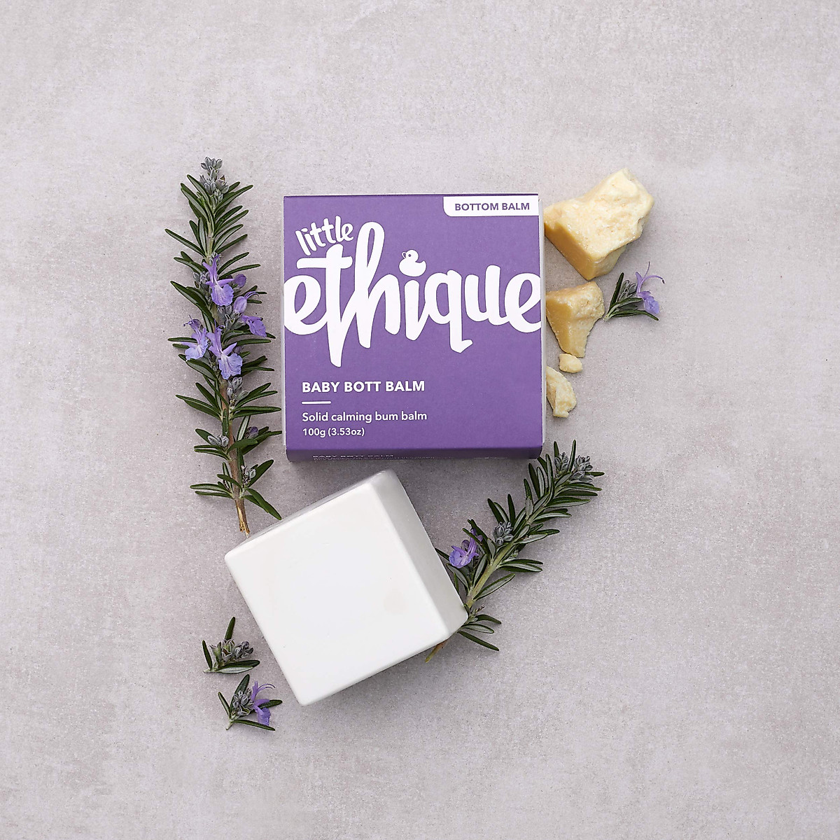 Ethique Baby Bott Balm Calming Solid Bum Balm for Babies - Plastic-Free, Vegan, Cruelty-Free, Eco-Friendly, 3.53 oz (Pack of 1)