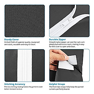 VIPEK S3C Heavy Duty Portable Closet, Adjustable Shoe Rack Wire Shelf, Large Wardrobe Organizer for Bedroom Storage, Free Standing Clothes Rack, Custom White Rack with Black Cover