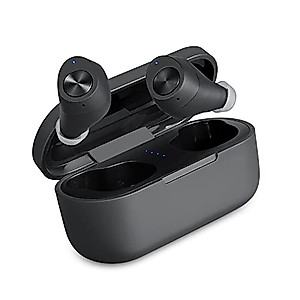 Dartwood Wireless Earbuds - True Wireless Bluetooth Earbuds with Touch Controls and Charging Case (Black)