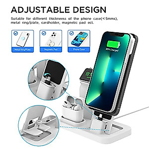 Tiitarn 3 in 1 Charging Station for iPhone AirPods Apple Watch Charger Stand Dock for Multiple Devices Compatible with iWatch SE/7/6/5/4/3/2/1 iPhone Series AirPods