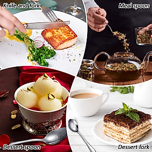 5 Pcs Stainless Steel Cutlery Set I Forking Love You Silverware Set Includes Spoons Forks Knives Gifts for Bride Wedding, Anniversary Kitchen Cutlery for Home Office Restaurant Hotel