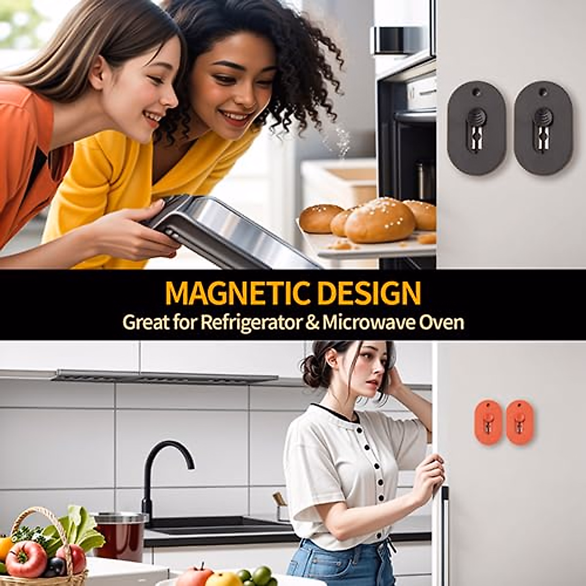 2 Pack Magnetic Bread Lam Dough Scoring Tool, Bread Lame Slashing Tool with 20 Razor Blades, Professional Bread Lame for Dough Scoring Knife, Sourdough Bread Baking&Bread Making Tools (Black, Red)