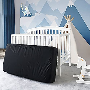 Crib Mattress Bags for Moving, Waterproof Heavy Duty Crib Mattress Storage Bag, Zippered Reusable Crib Mattress Cover for Moving and Storage, Black …