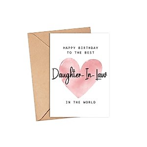 MoltDesigns Happy Birthday Daughter-In-Law Card, 5 x 7 inches, Multicolor