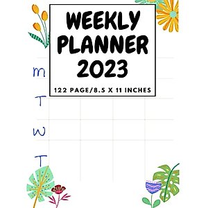weekly planner 2023-2024 including to do list: Weekly planner Notebook from April 2023 to December 2023, 122 pages, 8.5 X 11 inches