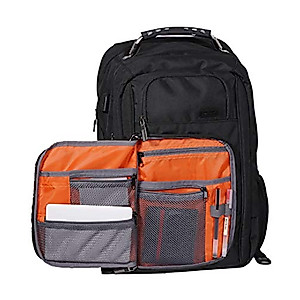 Rockland Professional USB Laptop Backpack, Black, Large