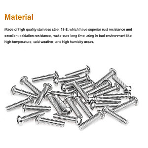 Powlankou 30 Pieces 1/4-20 x 1" Hex Button Head Socket Cap Bolts, Stainless Steel 18-8 (304), Full Thread