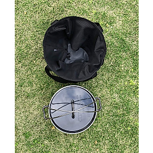 CAMPINGMOON Canvas Carry Bag for 10-inch Dutch Oven DO-28BK