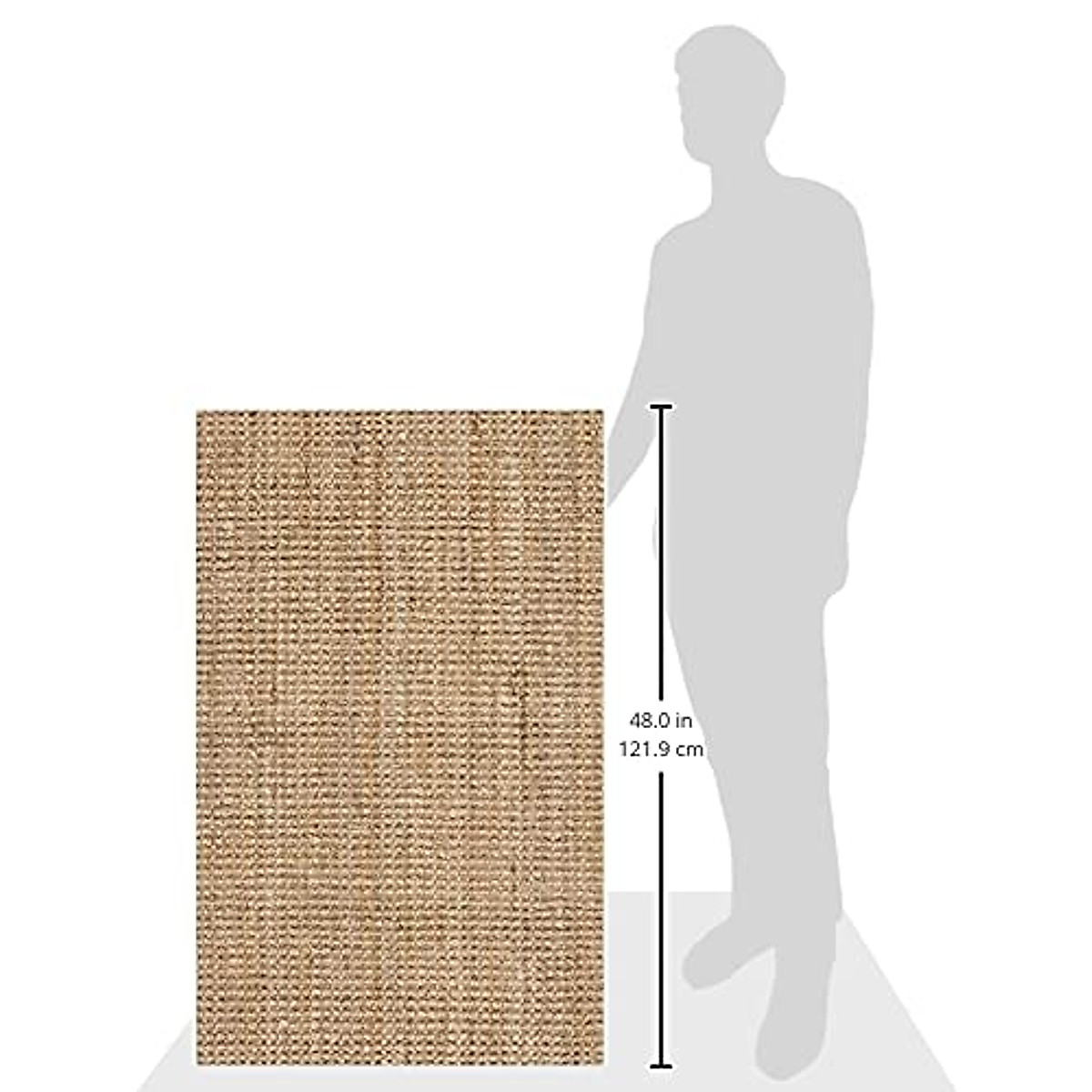 SAFAVIEH Natural Fiber Collection 2'3" x 4' Natural NF730C Handmade Farmhouse Premium Jute Accent Rug