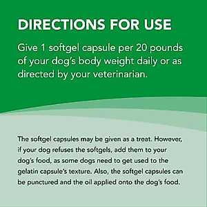 Nutramax Welactin Omega-3 Fish Oil Skin and Coat Health Supplement Liquid for Dogs - 3 Pack, 360 Total Softgels