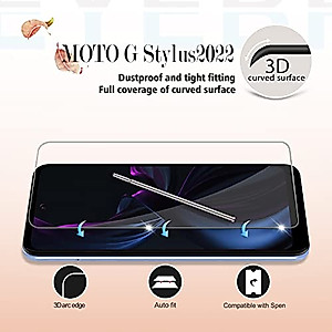 Moto G Stylus 2022 4G/5G Tempered Glass Screen Protector By YEYEBF, [ 2 Pack] [Anti-scratch] [3D Glass] [Case-Friendly] Screen Protector