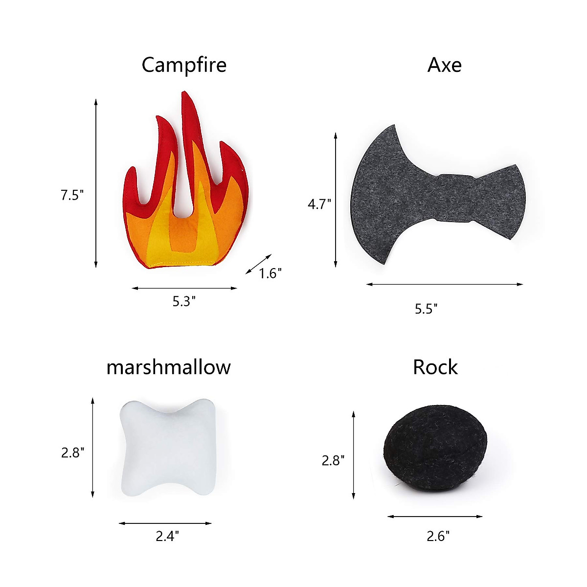 UANDME 21pcs Pretend Camping Play Set Safe Campfire Toys for Kids Dramatic Play Toys for Boys and Girls Doll Camping for Preschoolers