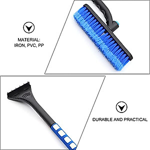 LIOOBO Metal Snow Shovels Snow Remover Brush for Car: Snow Brush and Detachable Ice Scraper Shovel Ergonomic Foam Grip Car Clean Tool for Cars Trucks SUV Multitools Snow Pusher Shovel