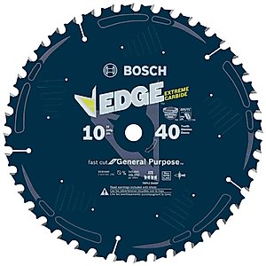 BOSCH DCB1040 Daredevil 10-Inch 40-Tooth General Purpose Circular Saw Blade , Blue