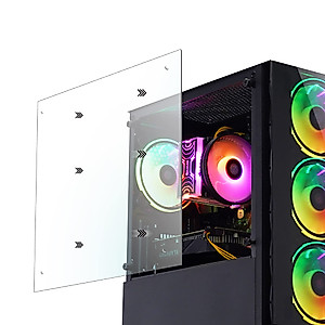 HAJAAN Breeze Gaming Desktop Tower PC with 24 Inch Gaming Monitor- Intel Core i3-10100F Processor 3.6GHz, 16GB DDR4 RAM, 512GB SSD, GeForce GT 1030 2GB, Gaming Headset, Windows 11 Pro