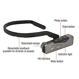 Jeanoko Digital Sports Camera, High Capacity 4K 60FPS IP65 Waterproof Digital Camera with Storage Bag for Photography(with Remote Control)