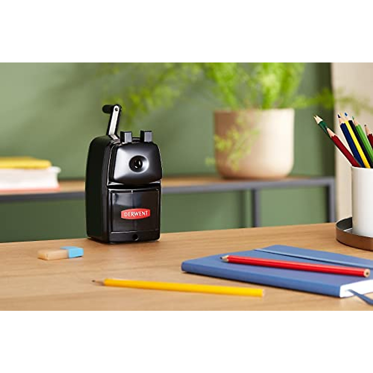 Derwent Super Point Manual Helical Pencil Sharpener (2302001) , Black , 1 Count (Pack of 1)