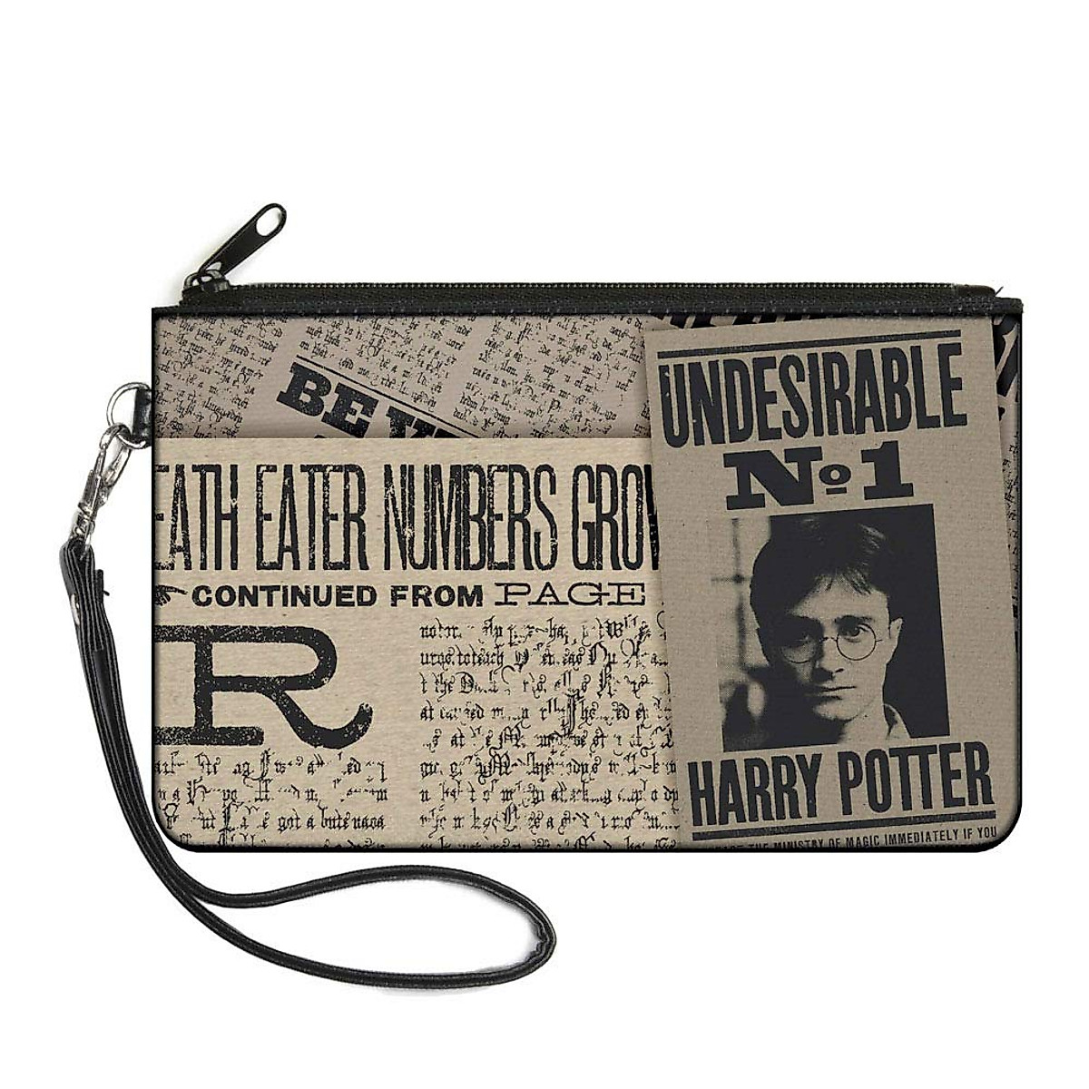 Buckle-Down Unisex-Adult's Canvas Coin Purse Harry Potter, Multicolor, 4.25" x 3.25"