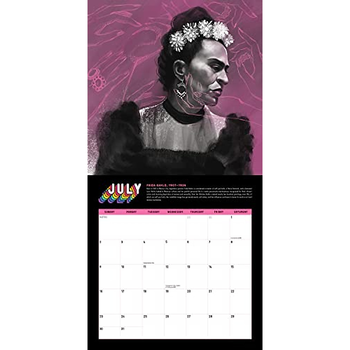 2023 Queer All Year Wall Calendar: Inspiring LGBTQ+ Icons to Celebrate Pride Every Day (17-Month Art Gift)