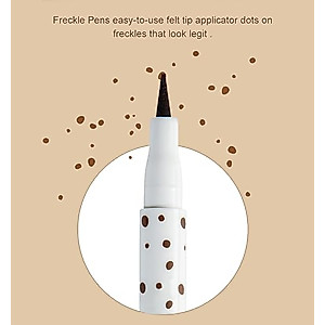 AKARY Freckle Pen Professional Lifelike Face Concealer Point Out Natural Waterproof Longlasting Soft Artificial Fine Makeup Freckle Pen Life Face Decoration (#01 Light Brown)