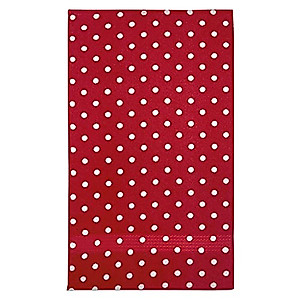 Cackleberry Home Polka Dot Bathroom Cotton Terry Hand Towels 20 x 30 Inches, Set of 2 (Crimson Red)