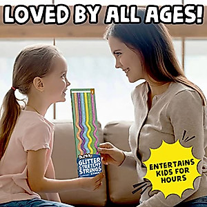 BUNMO Glitter Stretchy Strings 6pk | Perfect Sensory Toys for Anxiety & Stress | Focus & Stimulation | Great Kids Party Favors | Easter Gifts for Kids | Easter Basket Stuffers for Girls