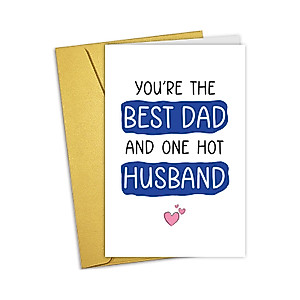 Nchigedy Funny Father's Day Card from Wife, Best Dad Card, Naughty Fathers Day Card for Husband, First Fathers Day Card, Husband Birthday Card
