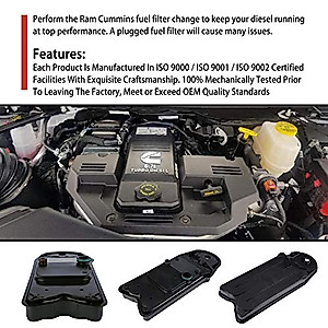 6.7 Cummins Crankcase Ventilation Filter Replaces# CV52001 68002433AB, 4936636, 904-418 Fits for 2008-2021 Dodge Ram 2500 3500 4500 5500 6.7L ISB Diesel Engines Crankcase Breather Element CCV Filter