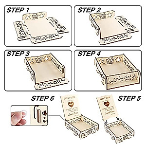 Vetoo Wedding Guest Book Alternative, Rustic Wedding Decorations for Guests to Sign, Baby Shower Guest Book Frame with 100 Wooden Hearts for Reception.