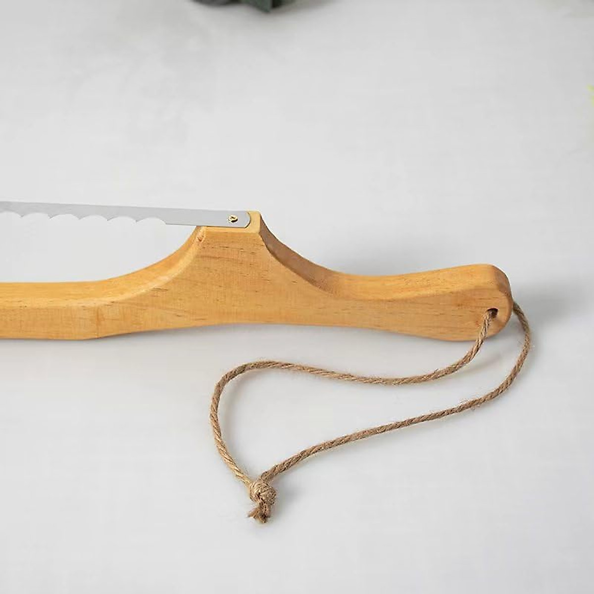 ALIOLIOGEN Bread Bow Knife, Bread Knife, Bread Saw, Sourdough Knife Slicer, Stainless Steel Serrated Sourdough Bread cutter for slicing bread