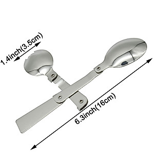 Maydahui Folding Spoon and Fork SUS 18/10（304）Stainless Steel Salad Spork Portable for Thermos and Travel (Pack of 6)