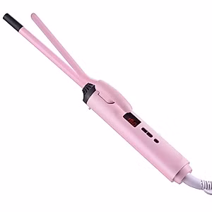 Small Curling Iron for Short Hair,3/8 Inch Small Barrel Skinny Hair Curling Tongs ,9mm Thin Curling Iron Wand ,Dual Voltage Fast Heating Adjustable Temperature