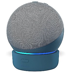 Echo Dot Battery Base for Echo Dot 4th Generation, GGMM D4 Portable Echo Battery Base, Echo Dot Stand Accessories, Blue (Not Include Dot 4 & Not Work with Dot 5)