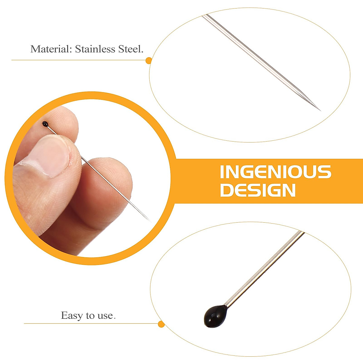 iplusmile 200pcs Specimen Pin Needles Entomology Collection Dissection Ideal School Lab Pinning Kit