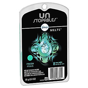 Febreze Unstopables Premium Wax Melts - Fresh Scent - 8 Count Wax Melts Per Package - Net Wt. 3 OZ (85 g) Per Package - Pack of 3 Packages