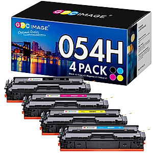 GPC Image Compatible Toner Cartridge Replacement for Canon 054 CRG-054 054H to use with Color ImageClass MF644Cdw LBP622Cdw MF642Cdw MF640C LBP620 Toner Printer (1 Black, 1 Cyan, 1 Magenta, 1 Yellow)