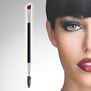 Duo Eye brow Brush, Angled Eyebrow Brush and Spoolie Brush, Eyelash Comb Eyebrow Brush Tool (1 Pcs)