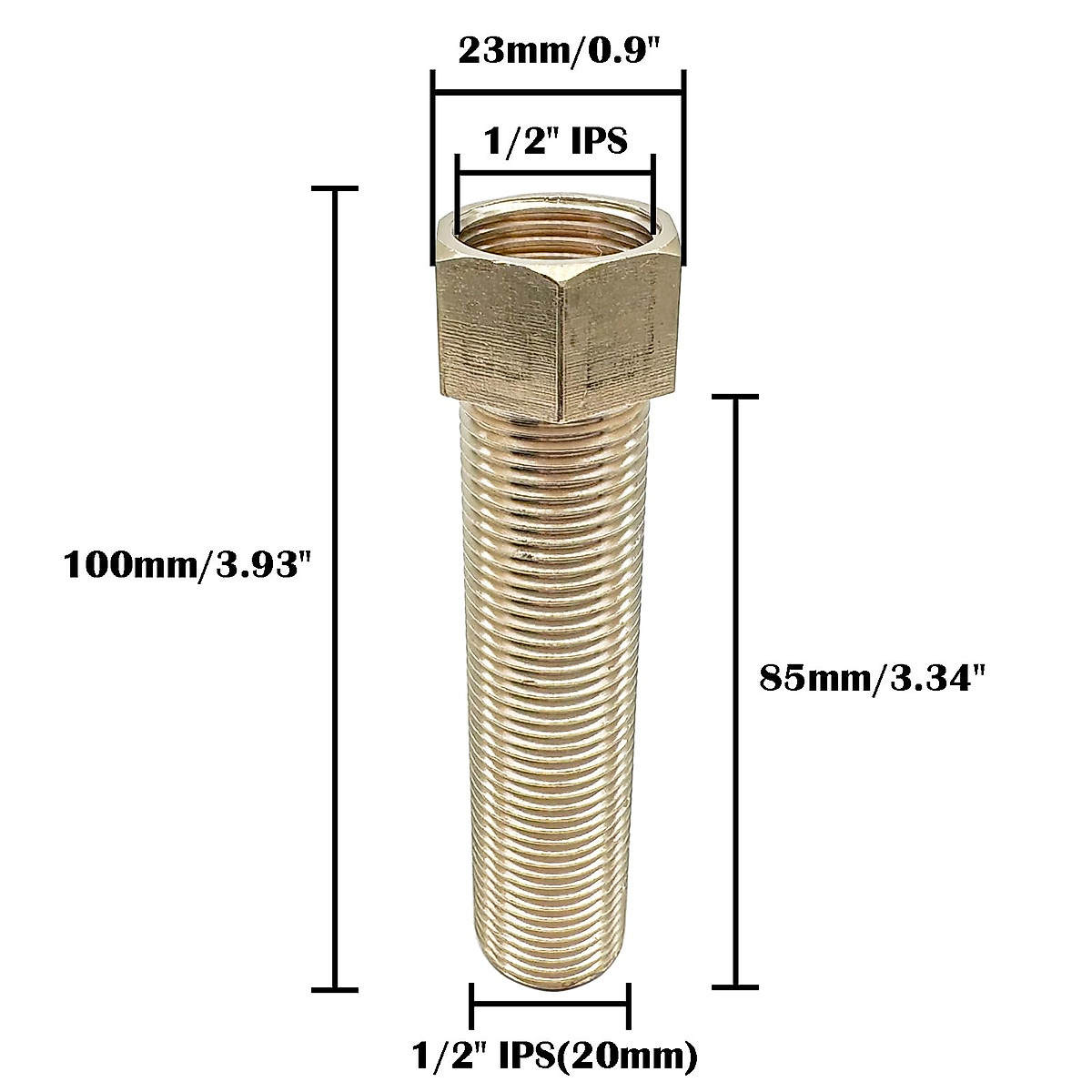 ZLYY 1/2" IPS Faucet Extension Adapter Kits, Brass Nut Fittings, Single Hole Mounting Pipe