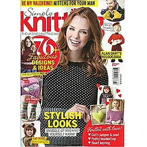 SIMPLY KNITTING, FEBRUARY, 2016 ISSUE 142 (THE UK'S NO.1 KNITTING MAGAZINE)