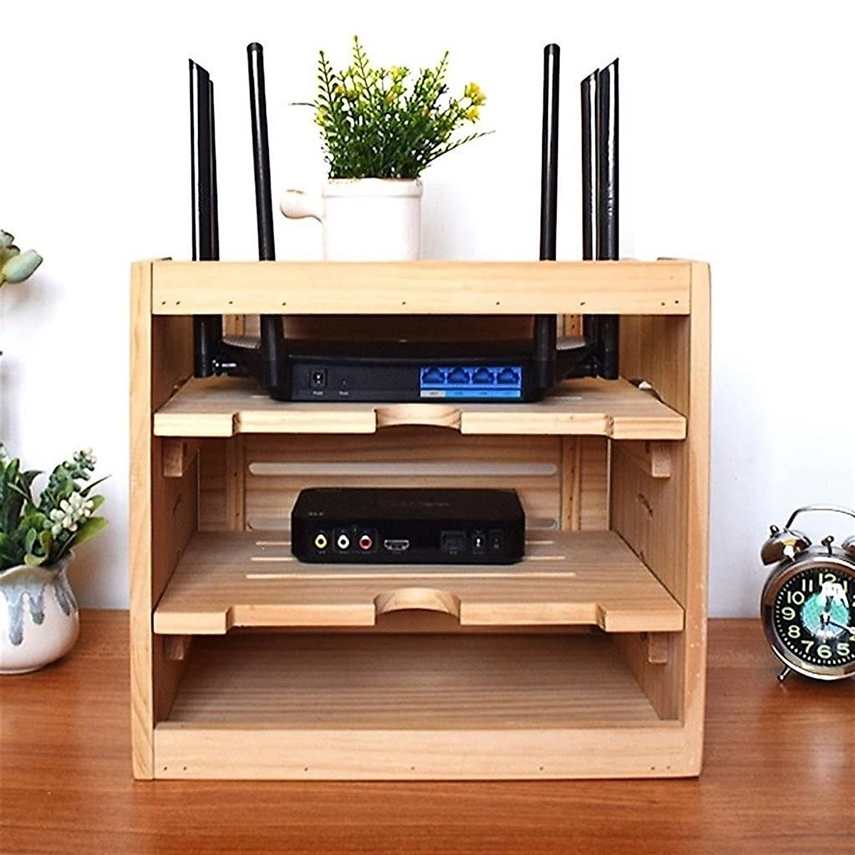 Wireless WiFi Router Storage Box WiFi Set-top Box TV Accessories Rack Office Desktop Storage Box Large Capacity Storage Box