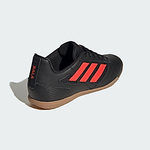 adidas Men's Super Sala 2 Sneaker, Core Black/Bold Orange/Gum, 10.5