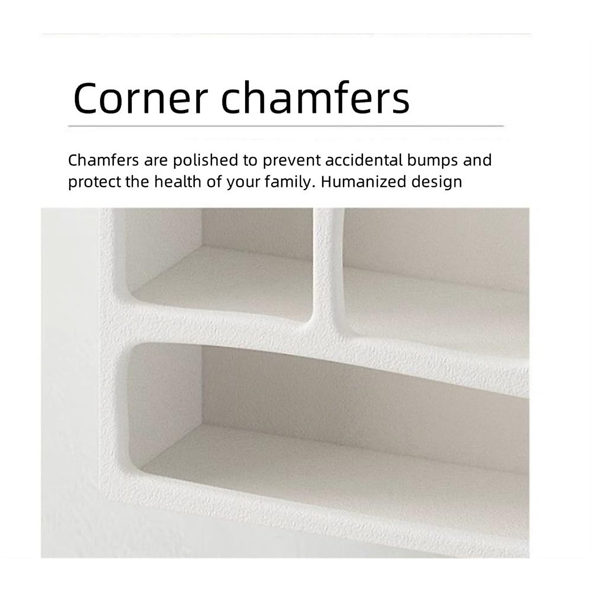 AXFCBDF Wall Mounted Square Floating Shelves, Versatile Desk Shelf Organizer, Open Foyer Decor Wall Shelving, for Living Room, Bedroom, Office(White), 58*18*56cm