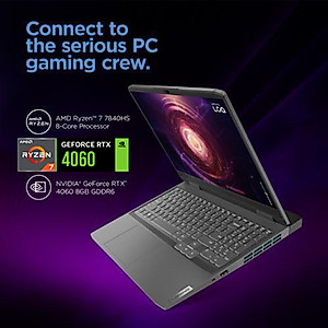 Lenovo LOQ Gaming Laptop, GeForce RTX 4060, AMD 8-Core Ryzen 7 7840HS(> i7-12700H), 15.6" FHD, 32GB DDR5 RAM, 1TB SSD, Webcam, HDMI, Wi-Fi 6, Windows 11 Home