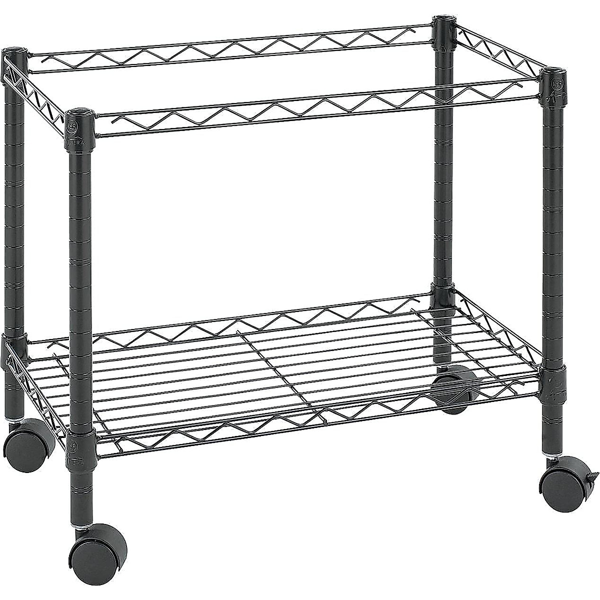 Alera FW601424BL Single-Tier Rolling File Cart, 24w X 14d X 21h, Black