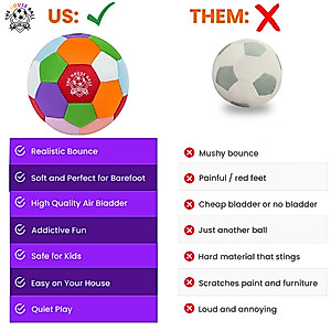 The House Ball - The Original Soft and Safe Indoor Soccer Ball Size 4 - Created for Inside Your Home and Yard - Fun Soccer Gift - Won't Scuff Your Walls and is Quiet - Perfect Kids Soccer Ball