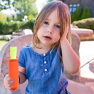 Hzran Ice Pop Sleeves, 8 Pieces Ice Pop Neoprene Insulator Sleeves, Freezer Popsicle Holder Sleeves, Colorful Ice Sleeves Holder Bag, Reusable Washable Ice Popsicle Holders for Kids.