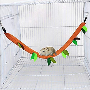 Hamiledyi Hamster Hammock Set,Small Animal Hanging Warm Bed House Hamster Tunnel Toys Cage Nest Accessories for Sugar Glider Hamster Mice Playing Sleeping(5 Pcs )