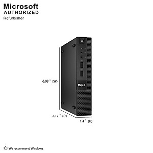 Fast DELL Optiplex 3020 Micro Desktop Computer Ultra Small Tiny PC (Intel Quad Core i5-4590T, 8GB Ram, 256GB SSD, WIFI, HDMI) Windows 10 Pro (Renewed)